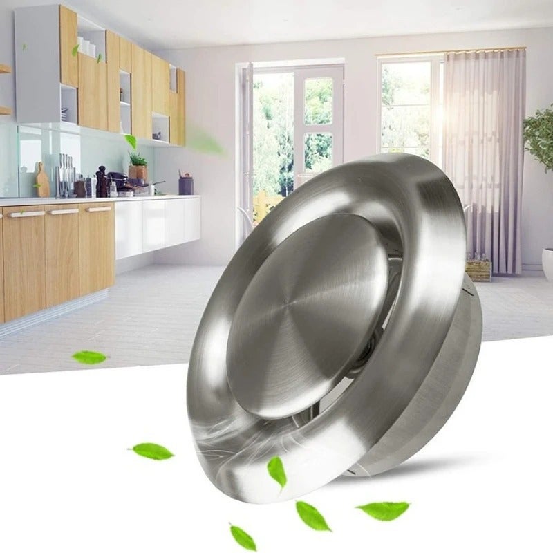 Sortie d'air ronde en acier inoxydable, conduit d'évacuation, grille d ...