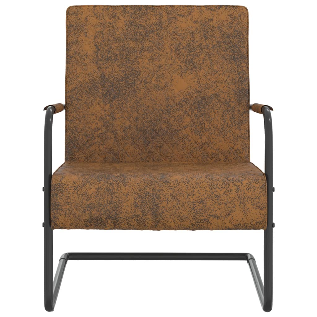 Chaise de salon | Chaise cantilever Marron Tissu CFW55122 | Leroy Merlin