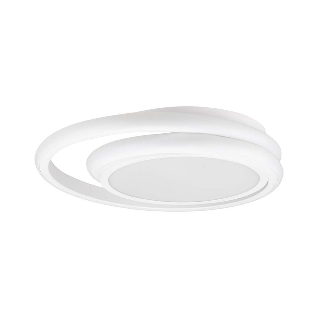 Lustre LED 38W double rond avec fixation au plafond Couleur blanc 4000K ...