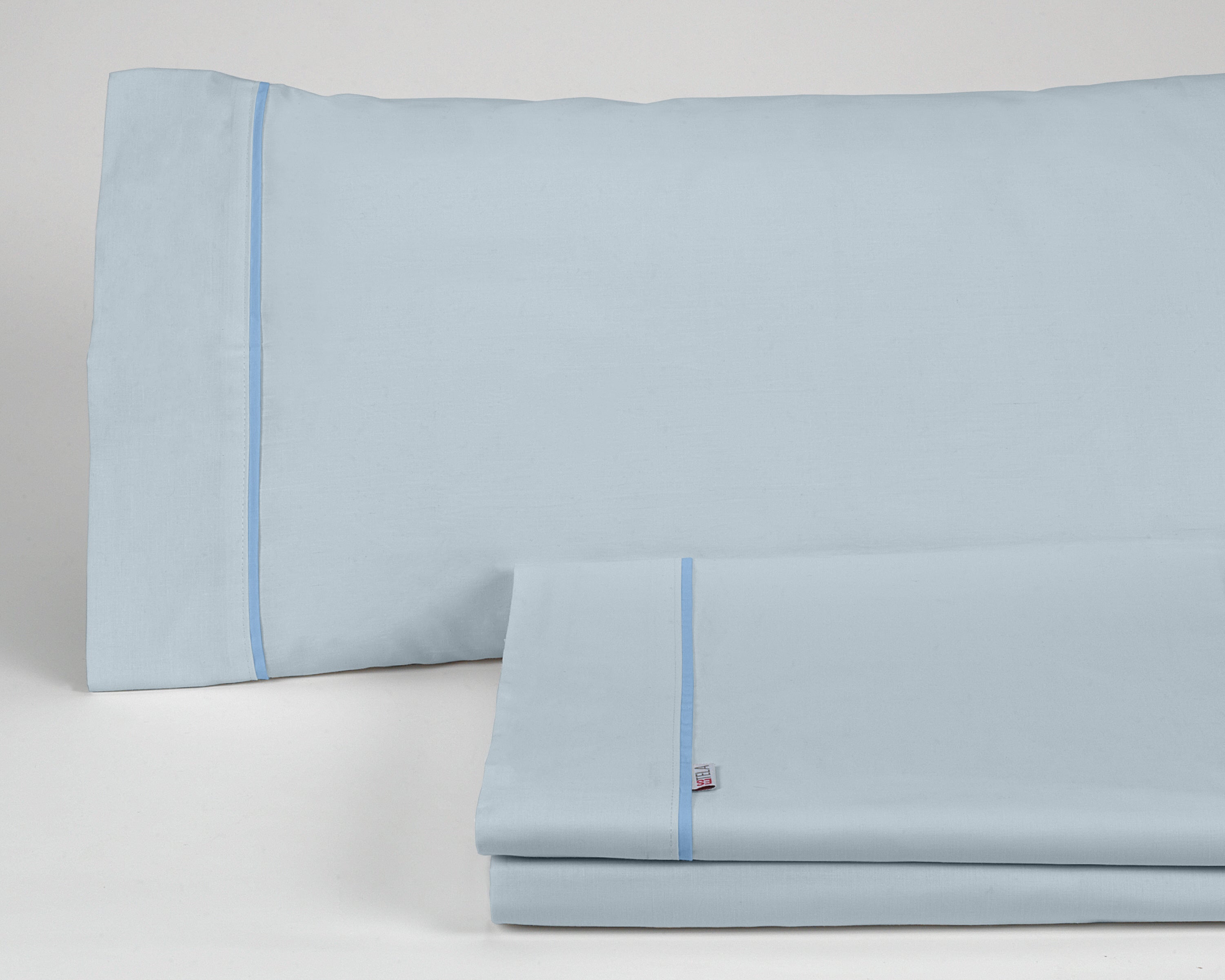 Parure de draps unis bleu clair - Lit 135 | Leroy Merlin