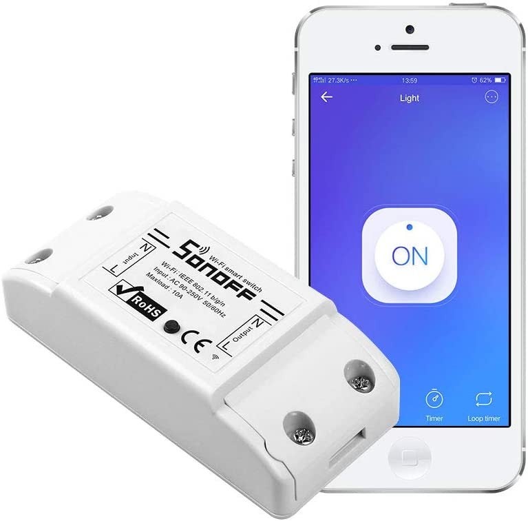 Sonoff Basic Wireless Smart Switch 10A Interruttore Intelligente WiFi ...