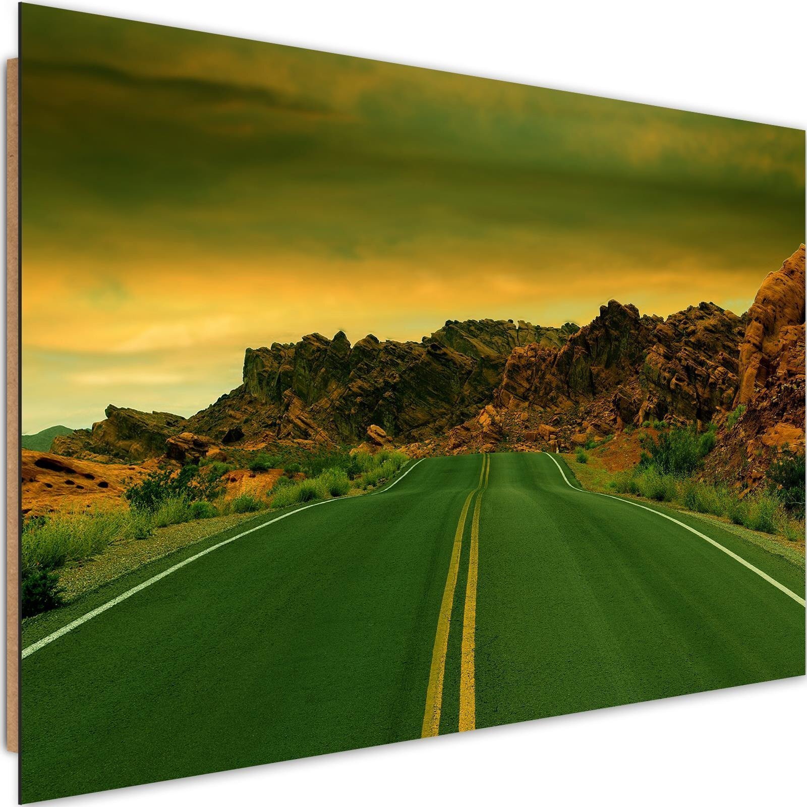 Tableau route des bois dans le désert 3 - 90 x 60 cm | Leroy Merlin