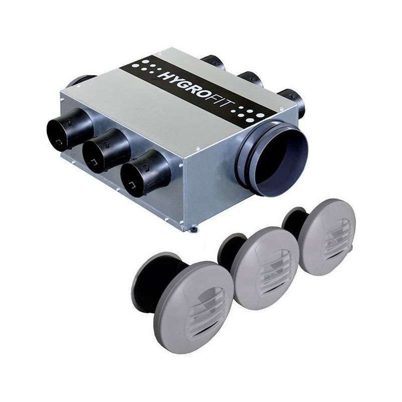 Kit VMC simple flux hygro B compact NATHER HYGROFIT T5-T7 bouches piles ...