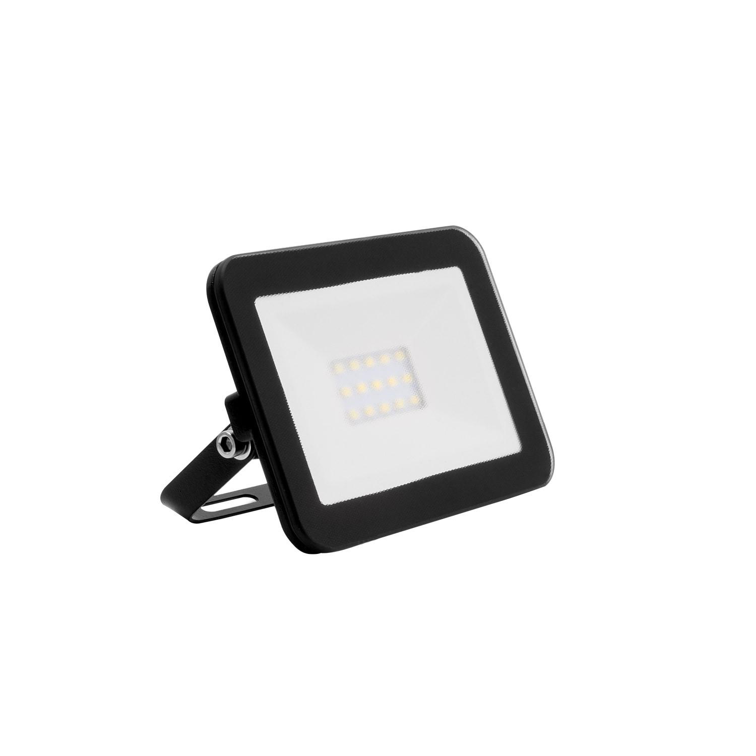 Ledkia Foco Proyector LED 10W 120lm/W IP65 Slim Cristal Negro Blanco Cálido 3000K | Leroy Merlin