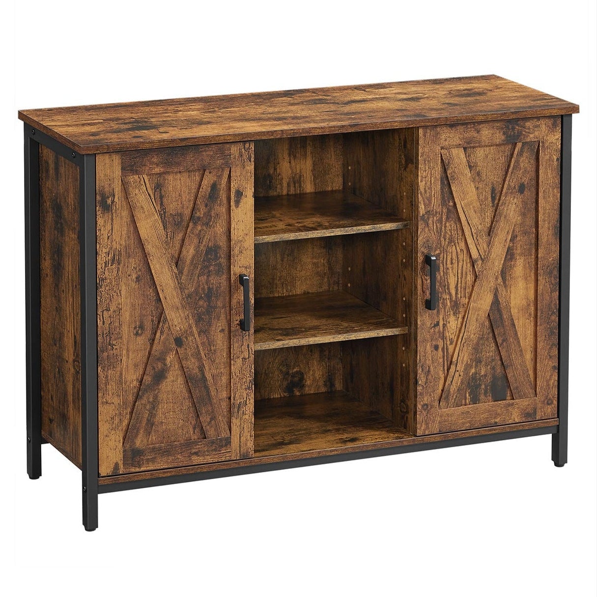 Buffet meuble de rangement 100 x 35 x 70 cm placards et étagères portes ...