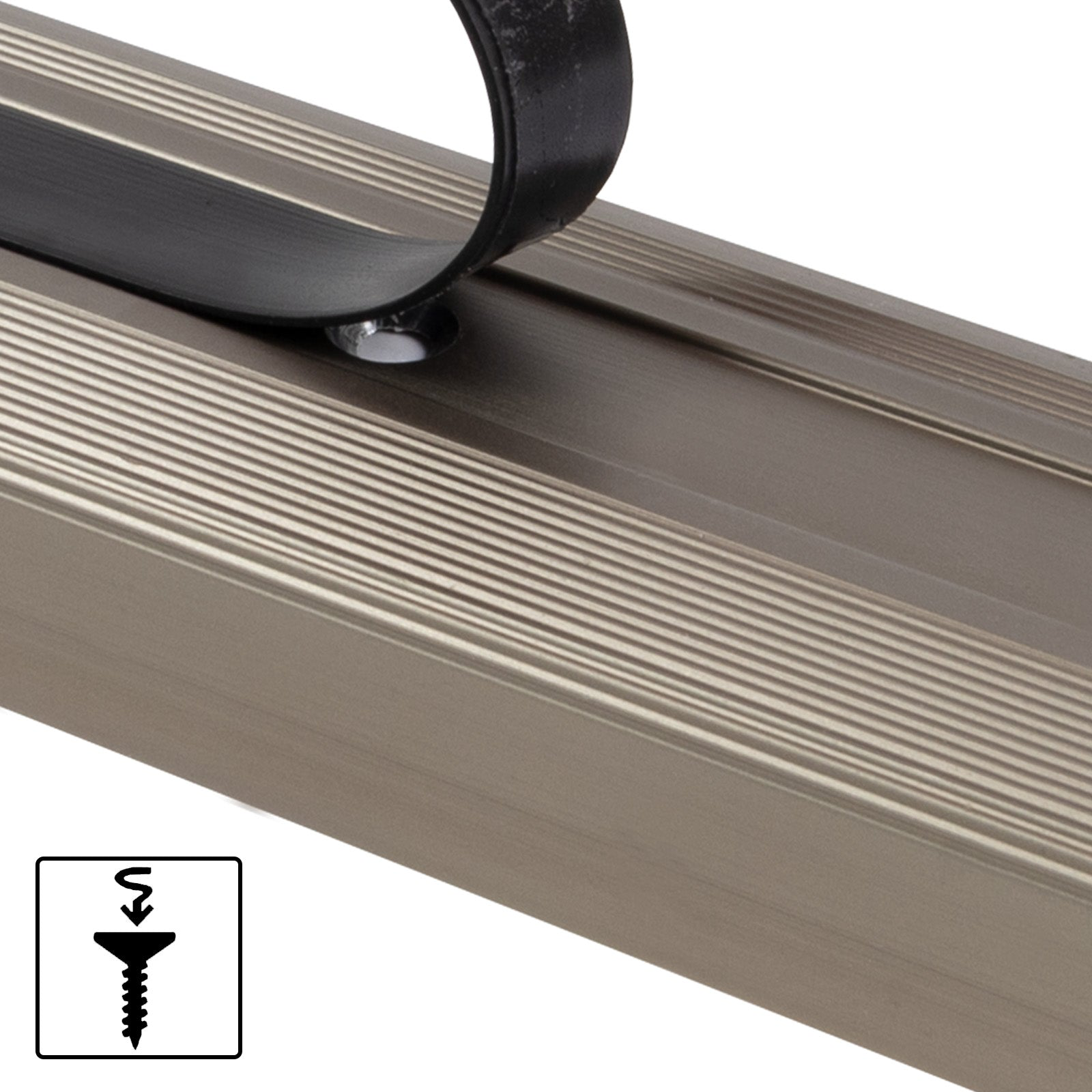 Seuil d'escalier Glory Aluminium anodisé Forme: L Bronze clair L 134 cm ...