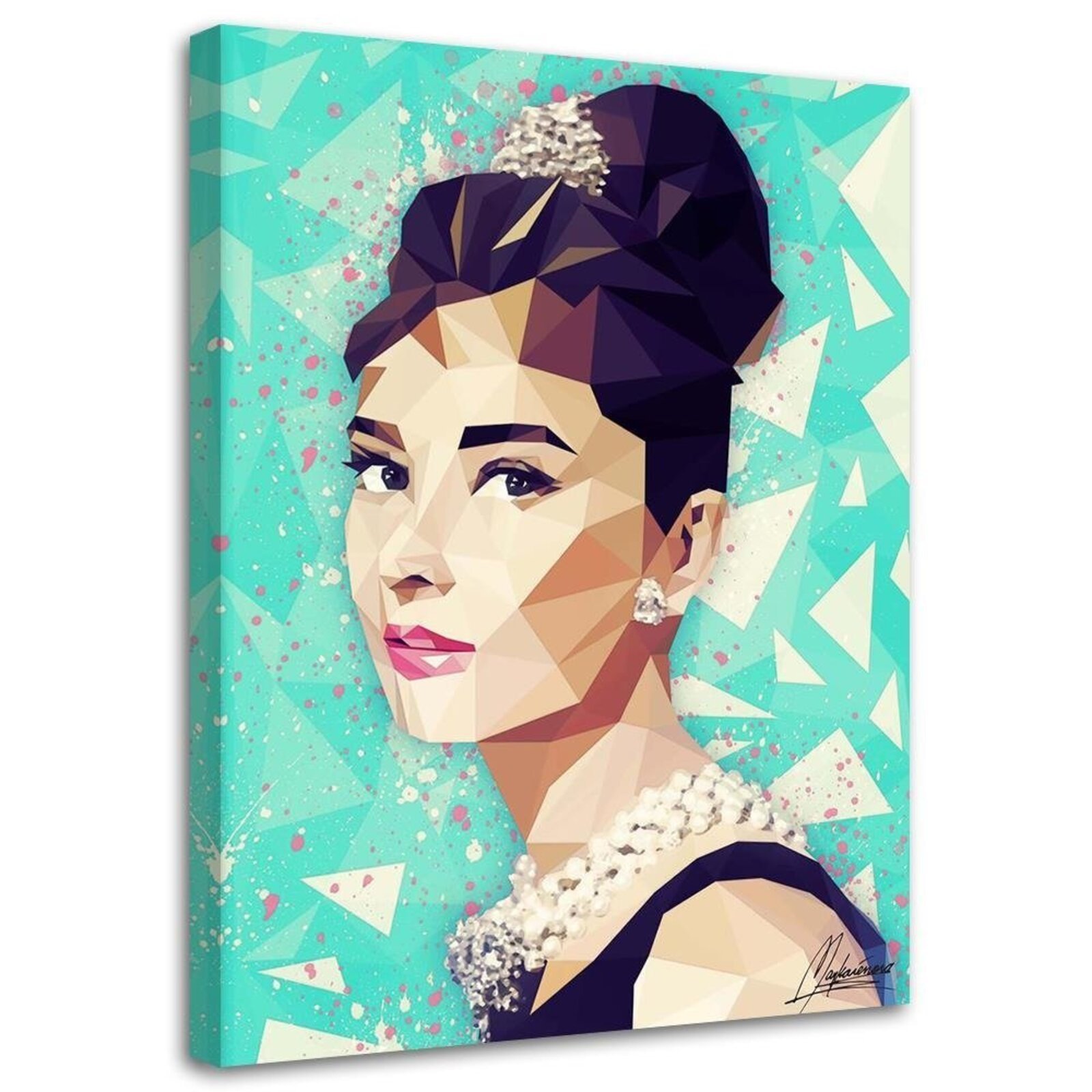 Tableau portrait d'Audrey Hepburn - 50 x 70 cm | Leroy Merlin