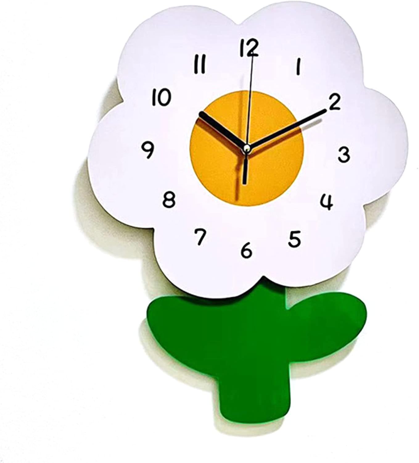 Reloj de pared lindo con forma de flor reloj de pared silencioso y ...