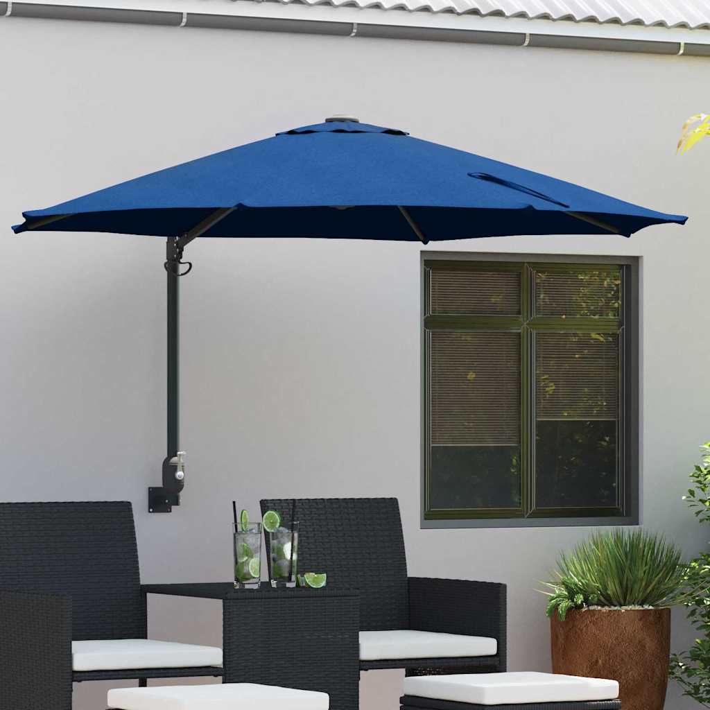 Parasol de 248 x 248 x 148 cm Polyester et Acier Azur | Leroy Merlin