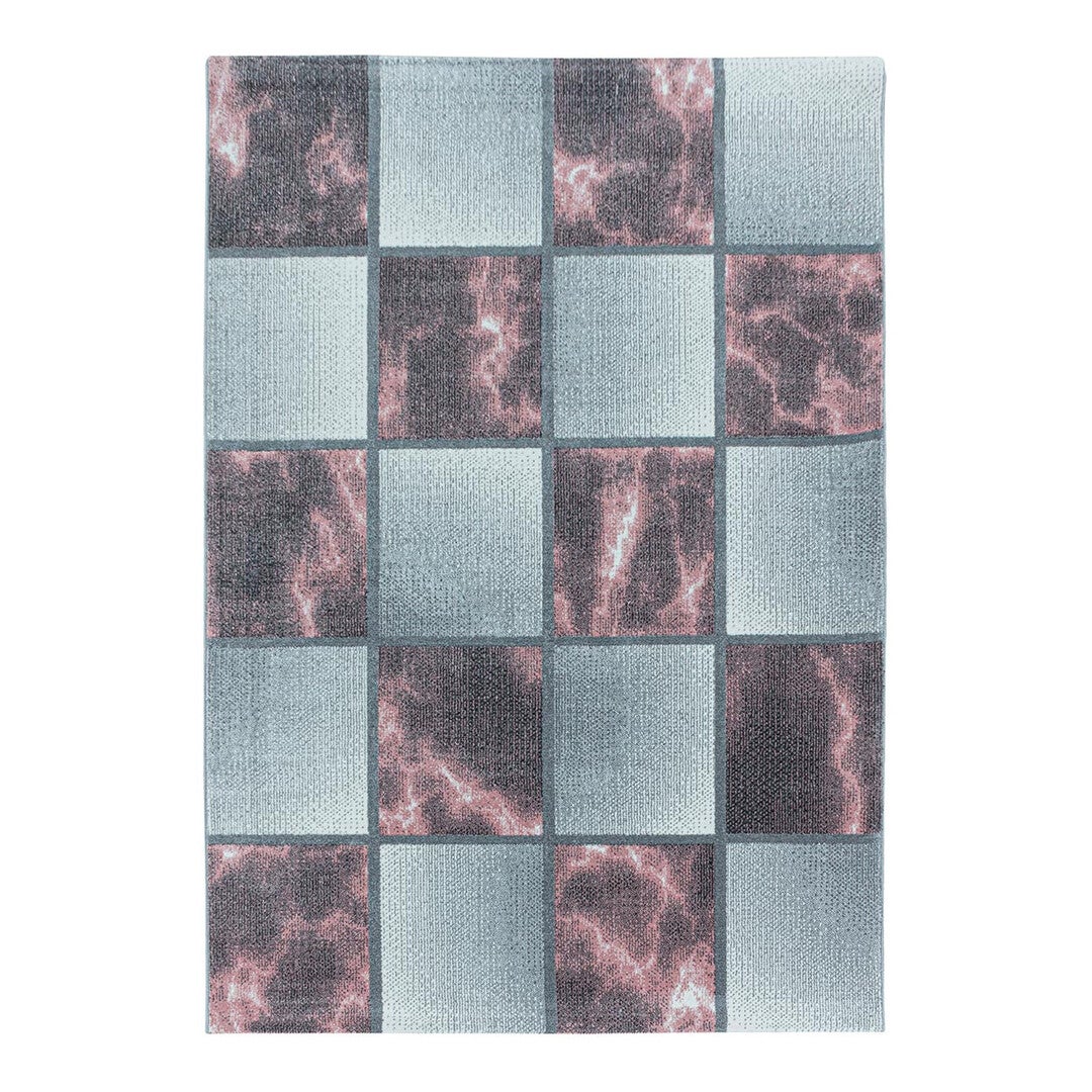 Tapis cubisme design en polypropylène Rose 120x170 SAVANNAH | Leroy Merlin