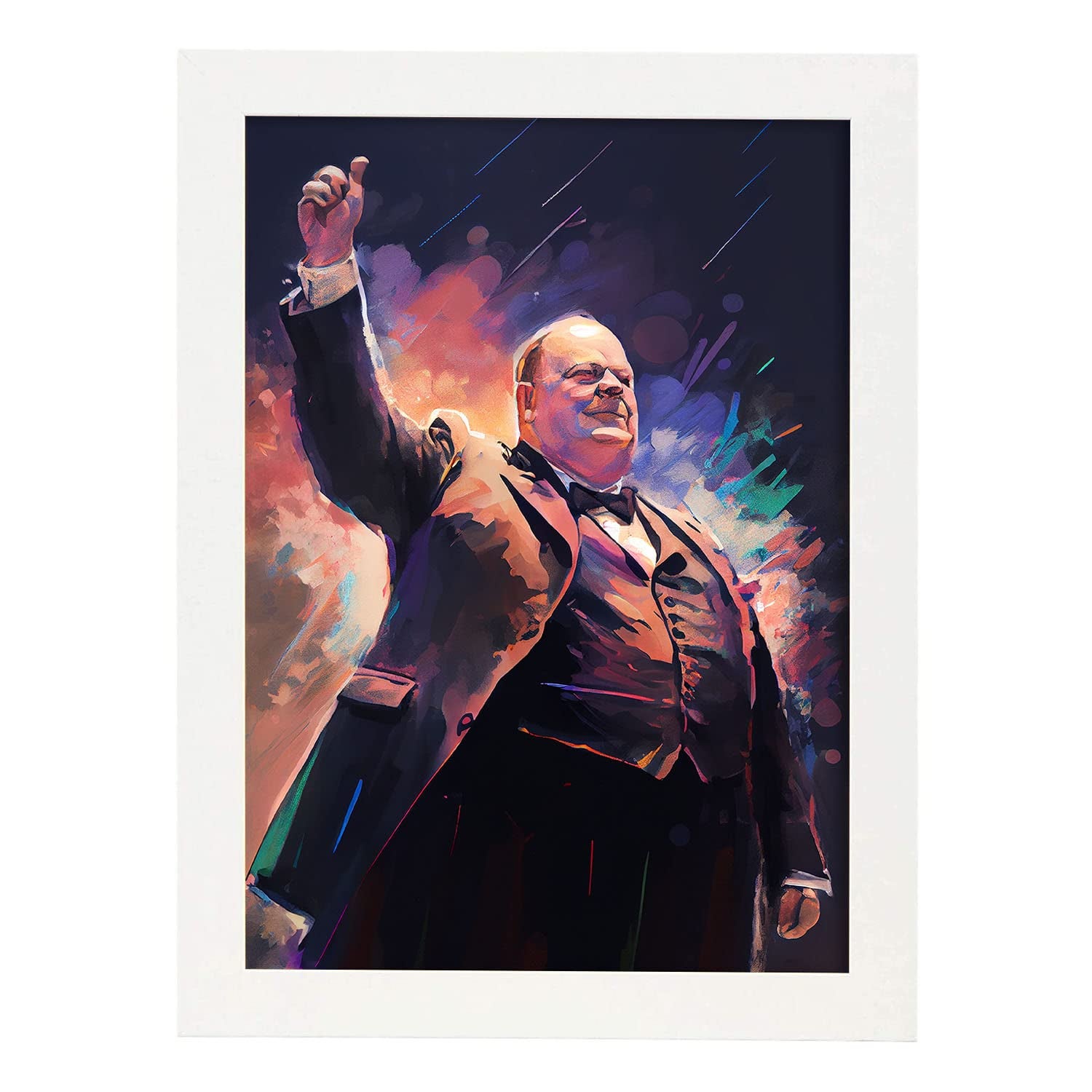 Nacnic Poster De Winston Churchill En Estilo Retrato A Todo Color ...