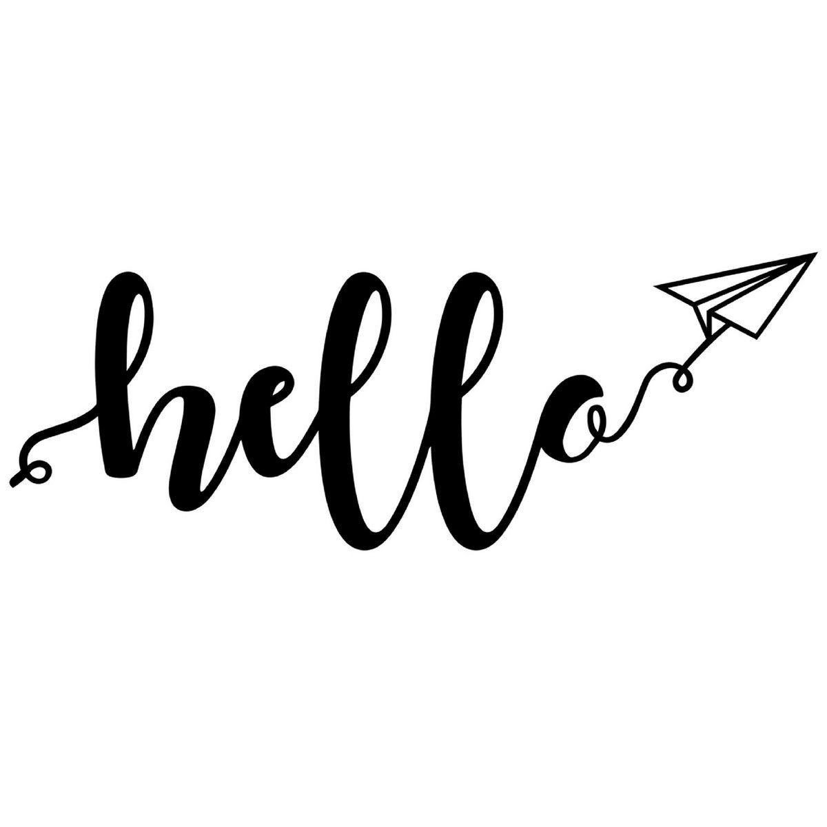 Decorazione in Metallo Hello 1, Metallo, Nero, EPIKASA | Leroy Merlin