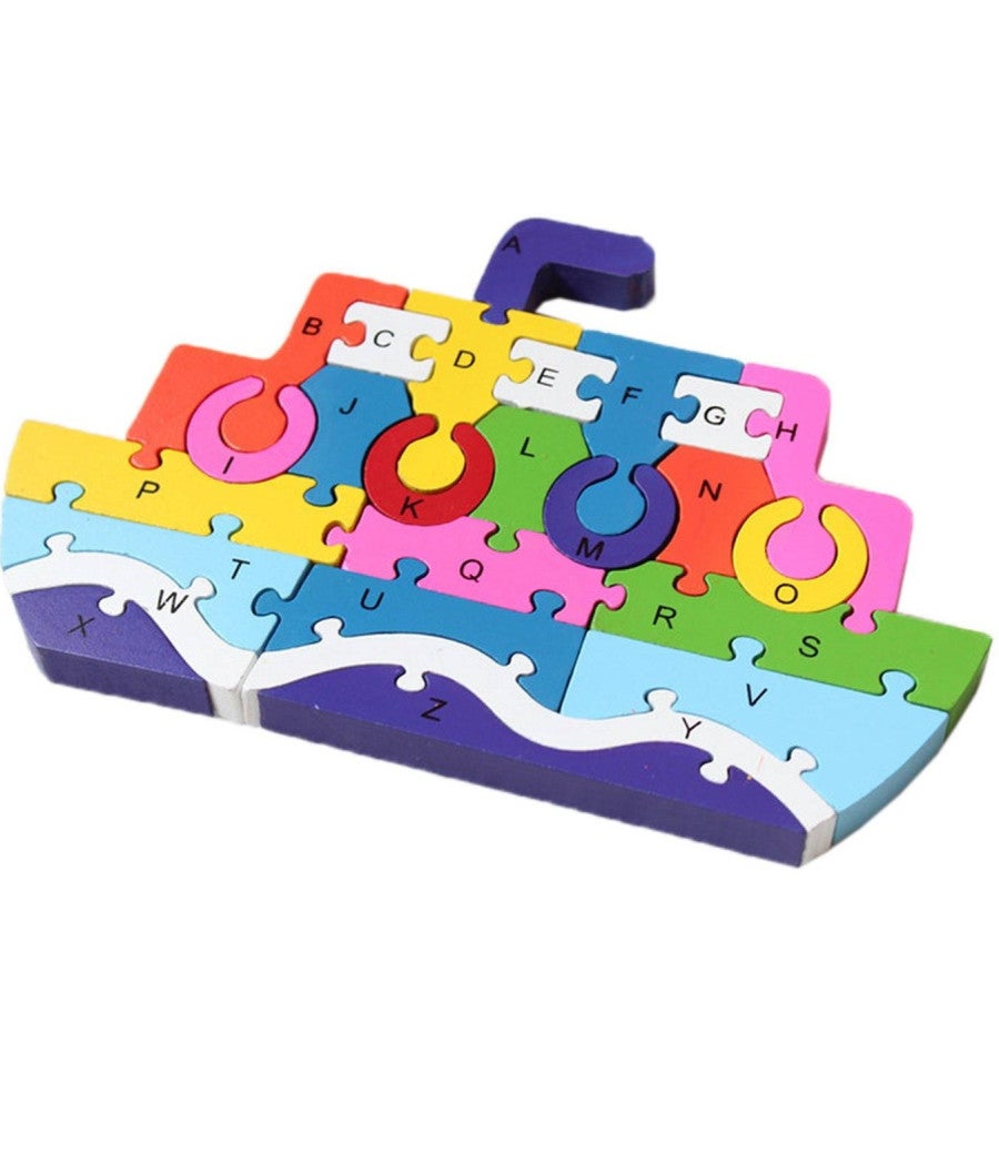 ROMPECABEZAS DE MADERA 3D JUEGO EDUCATIVO NÚMEROS LETRAS FORMA DE PARA ...