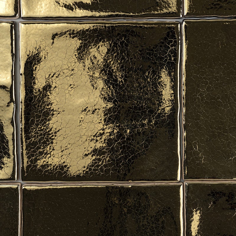 Azulejo Creta-13 Oro - 13x13 cm - Brillante - Pasta blanca | Leroy Merlin