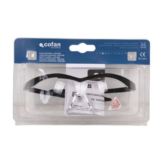 Gafas de Seguridad Modelo Eyes 2000 con protección UV UNE-EN 166F COFAN ...
