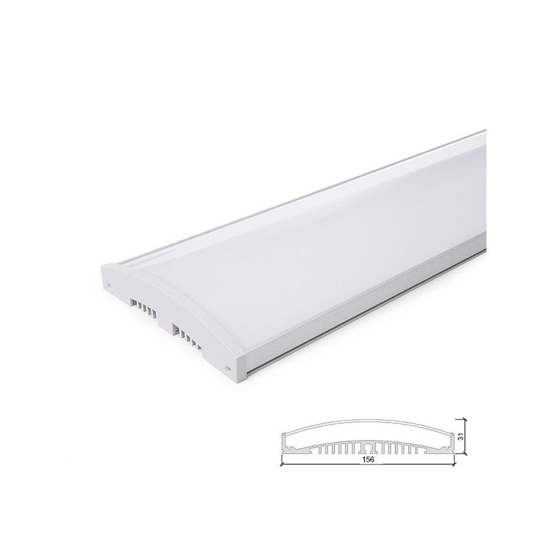 Perfíl/Luminaria Aluminio 10 X Tira LED - Difusor Opal x 1M | Leroy Merlin