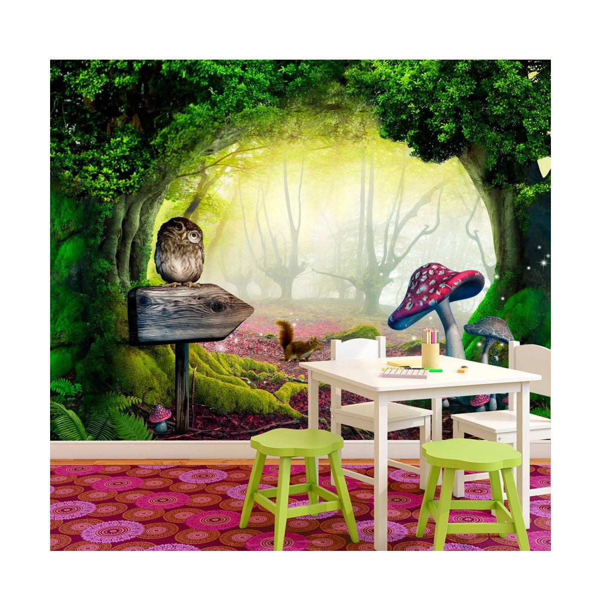 Papier Peint "Owlish Corner" 280 x 400 cm | Leroy Merlin