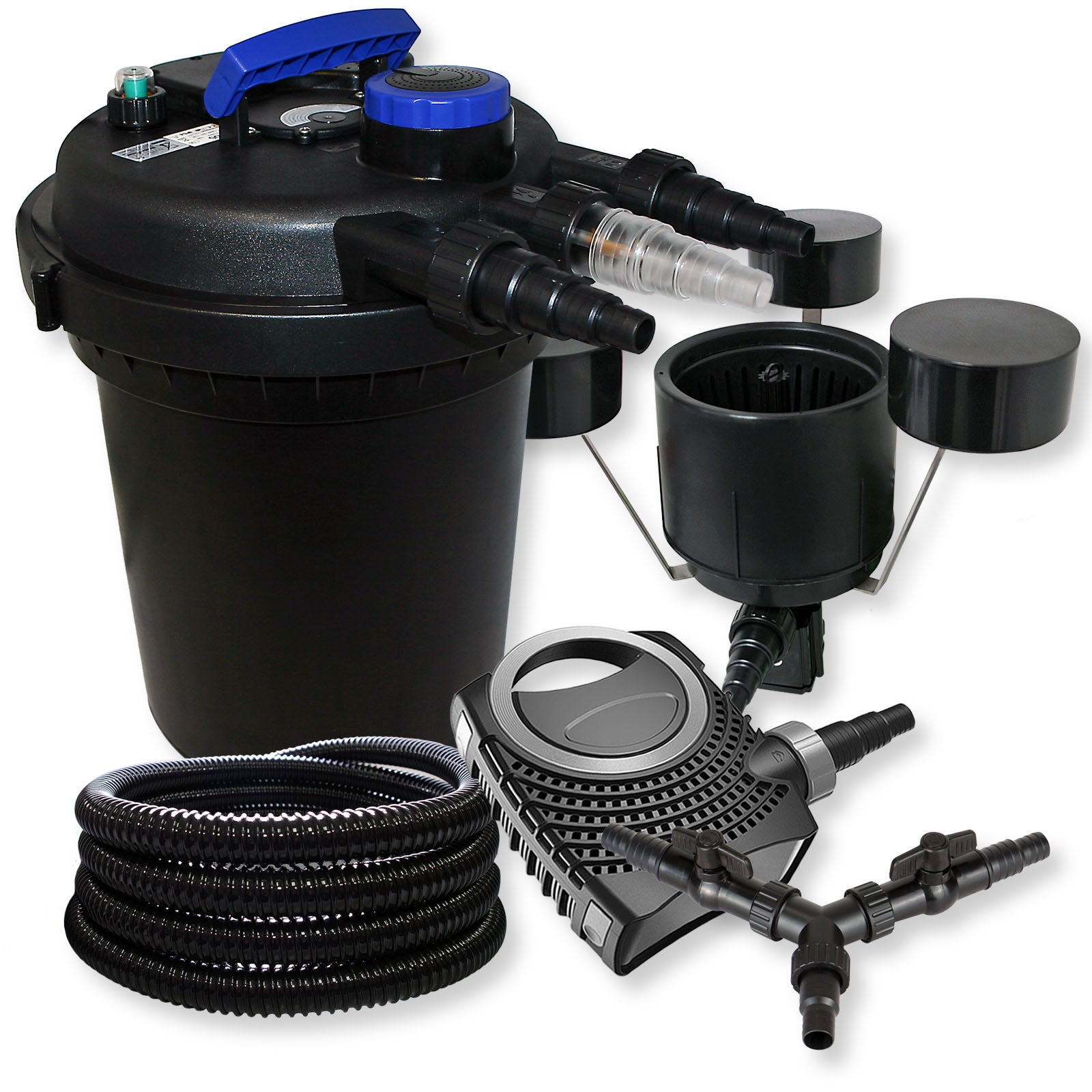 SunSun Kit complet: CPF-250 Filtre de bassin à pression jusqu’à 10000 L ...