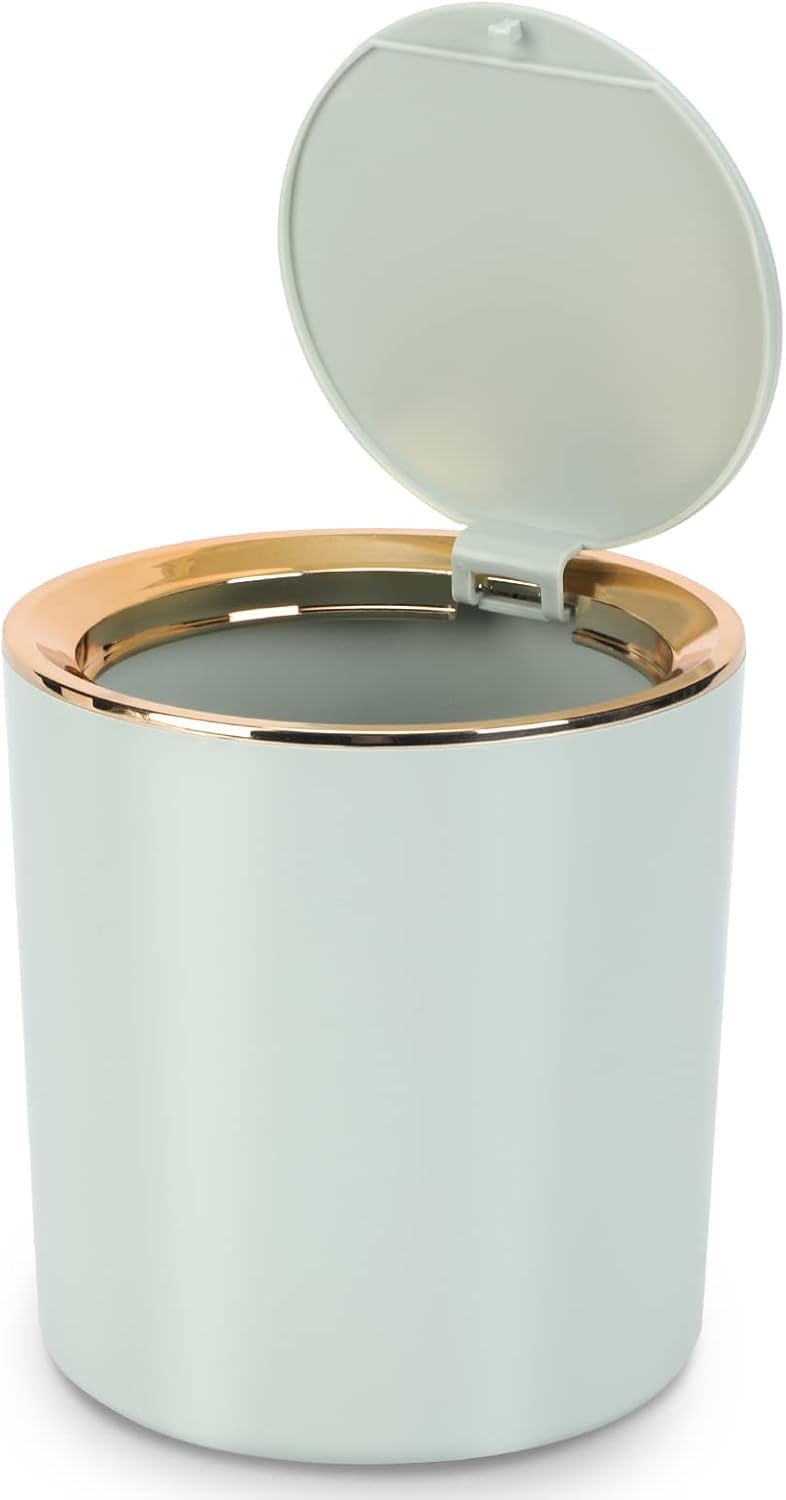 1 PCS (Vert clair) Poubelle de Table avec Couvercle,Mini Poubelle ...