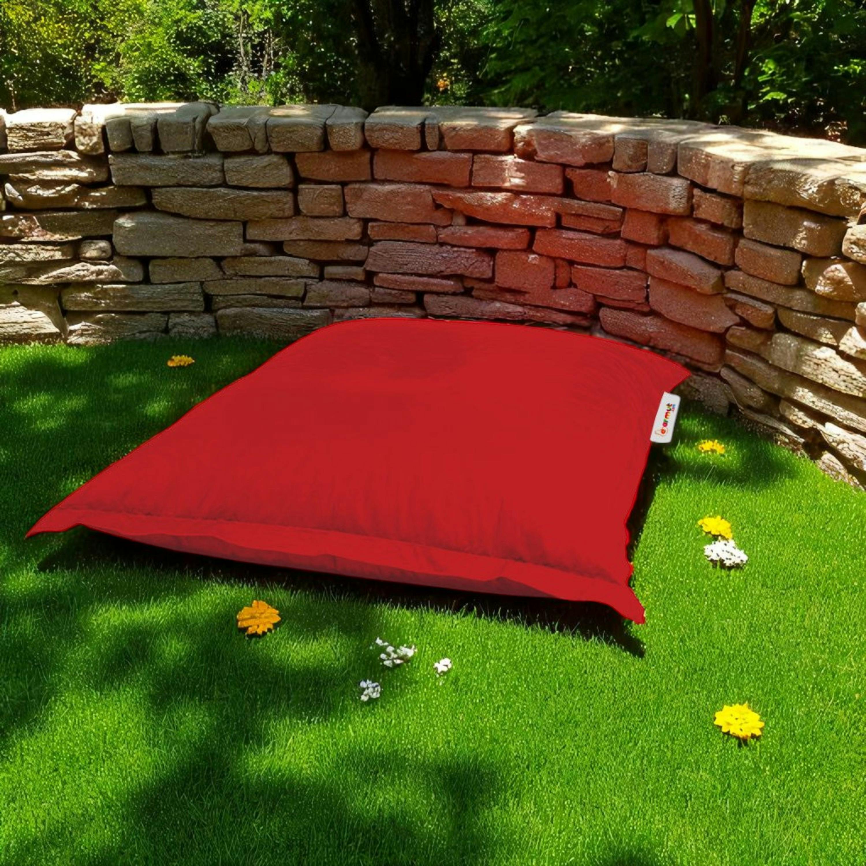 Pouf coussin de sol extérieur rouge - 100 cm ARTA | Leroy Merlin