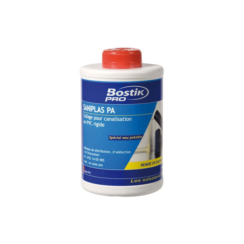 COLLE PVC SANIPLAS PA BOITE 1L PRO BOSTIK - 30020403 | Leroy Merlin