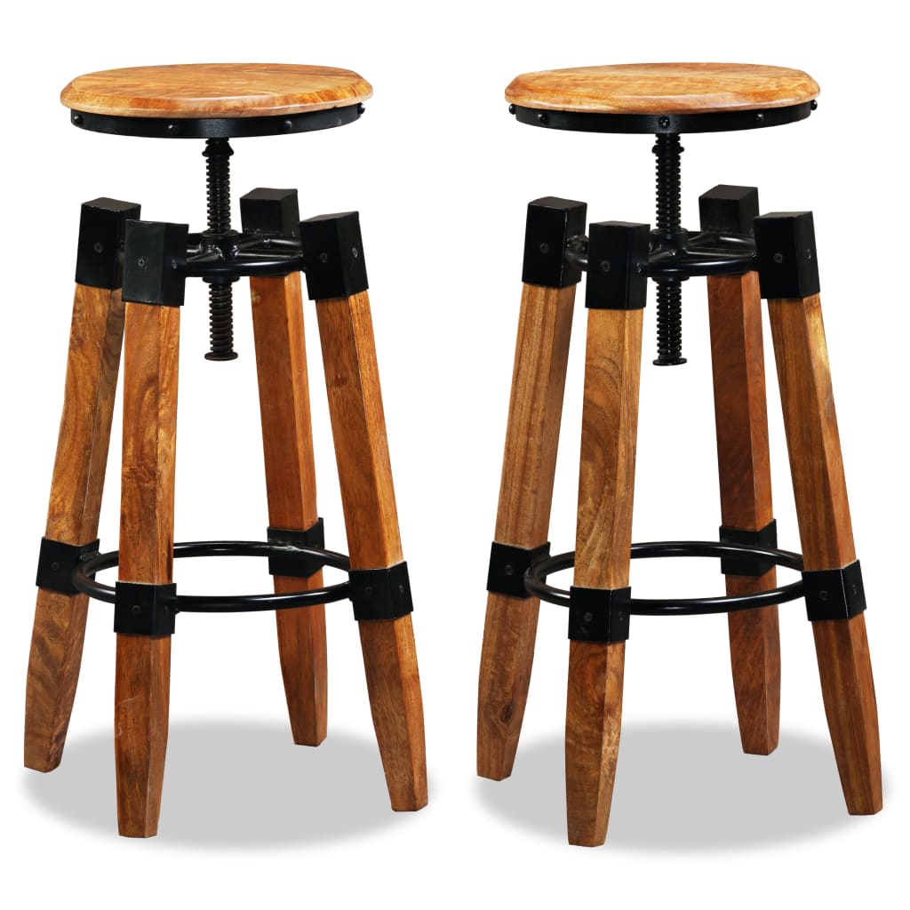 Lot de 2 Tabourets de bar | Chaise haute | Tabouret Haut bois de ...