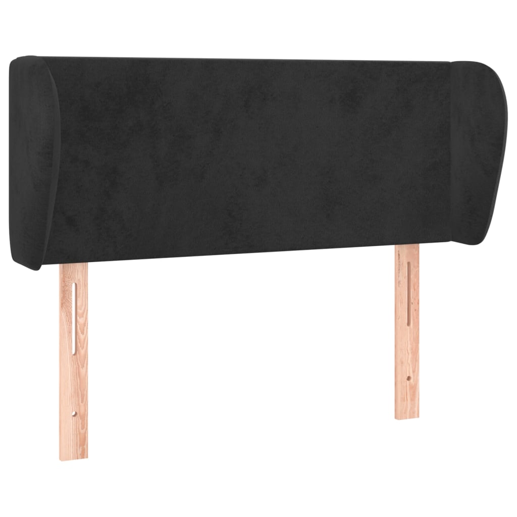 Testiera in velluto nero 103x23x78/88 cm - COMFORTXL | Leroy Merlin