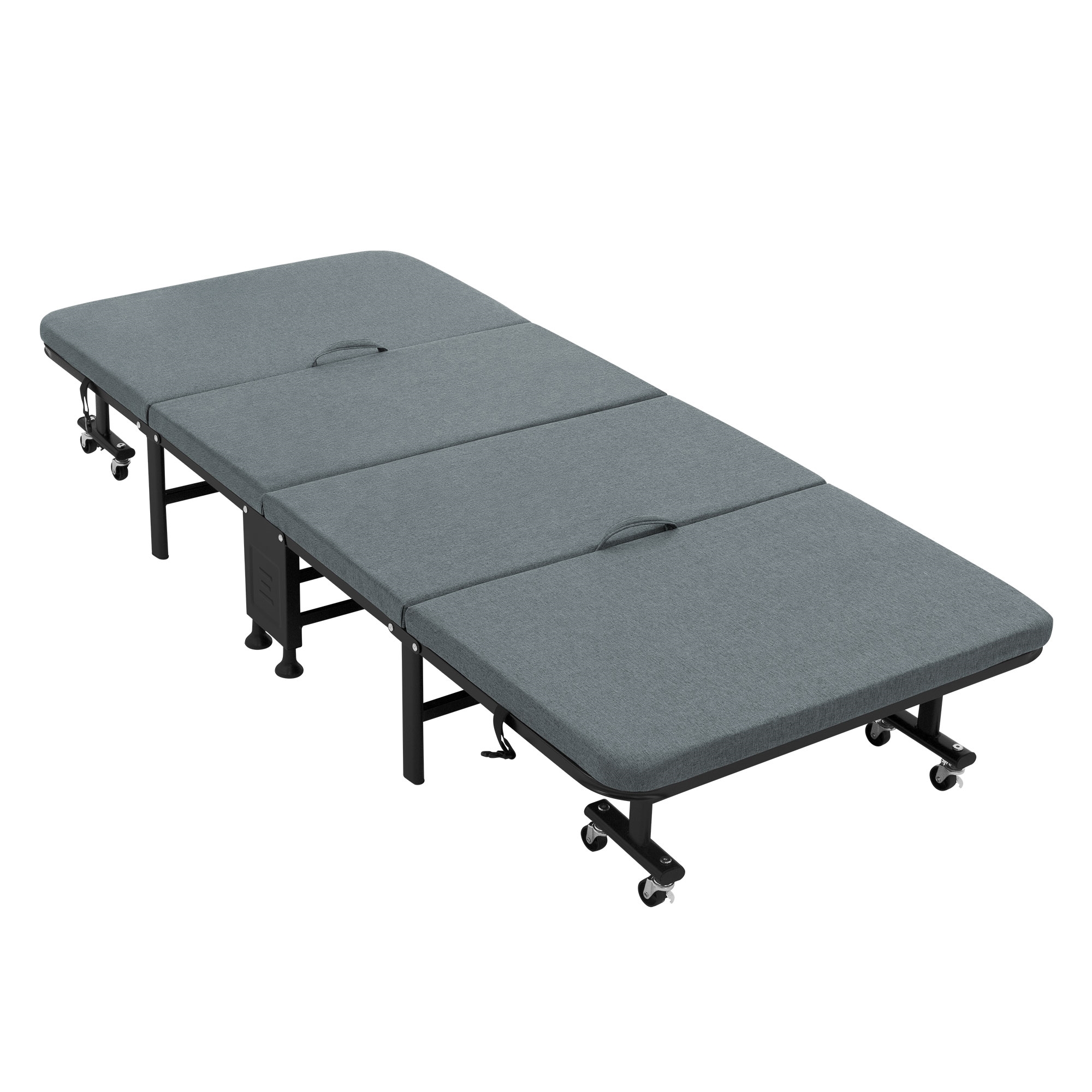ECD Germany Lit d'appoint 90x200 cm, Lit Simple Pliable, avec Matelas ...