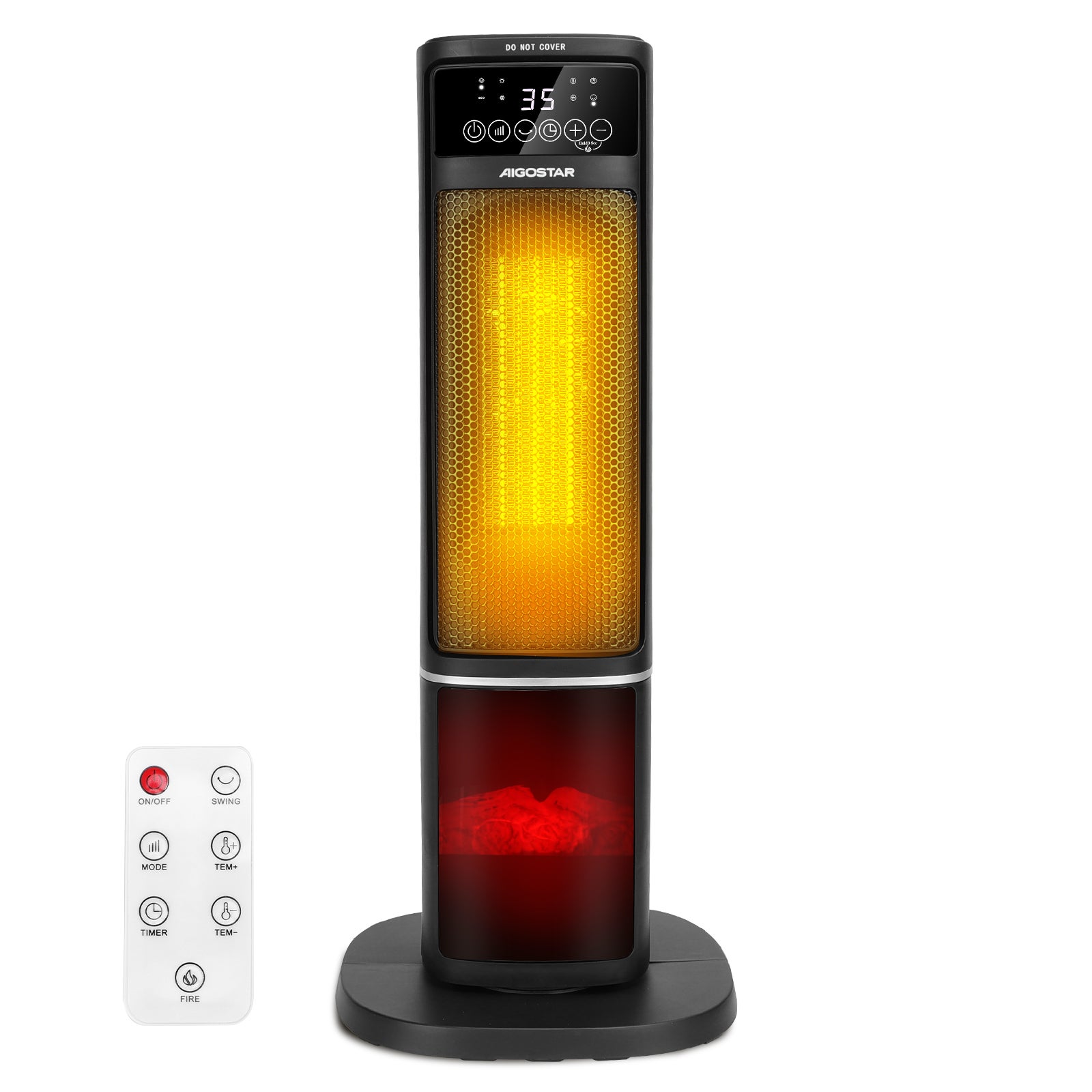 Calefacción Cerámica PTC, 5 Modos con ECO, 1350-2000W, oscilación 60º | Leroy Merlin