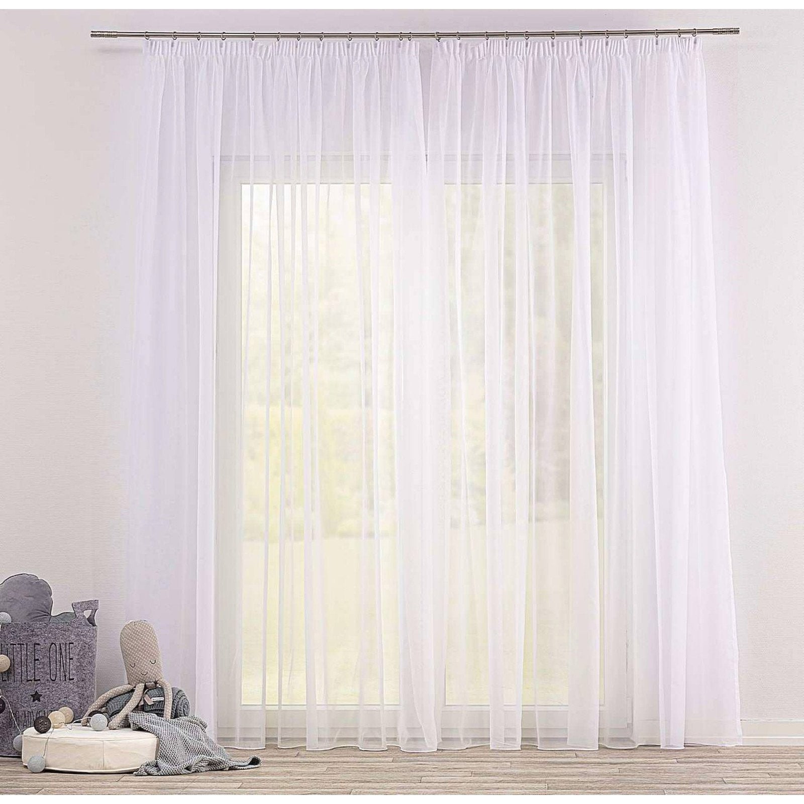 Rideau en voile sur un ruban fronceur Soft Veil 300 x 260 cm Ourlet ...