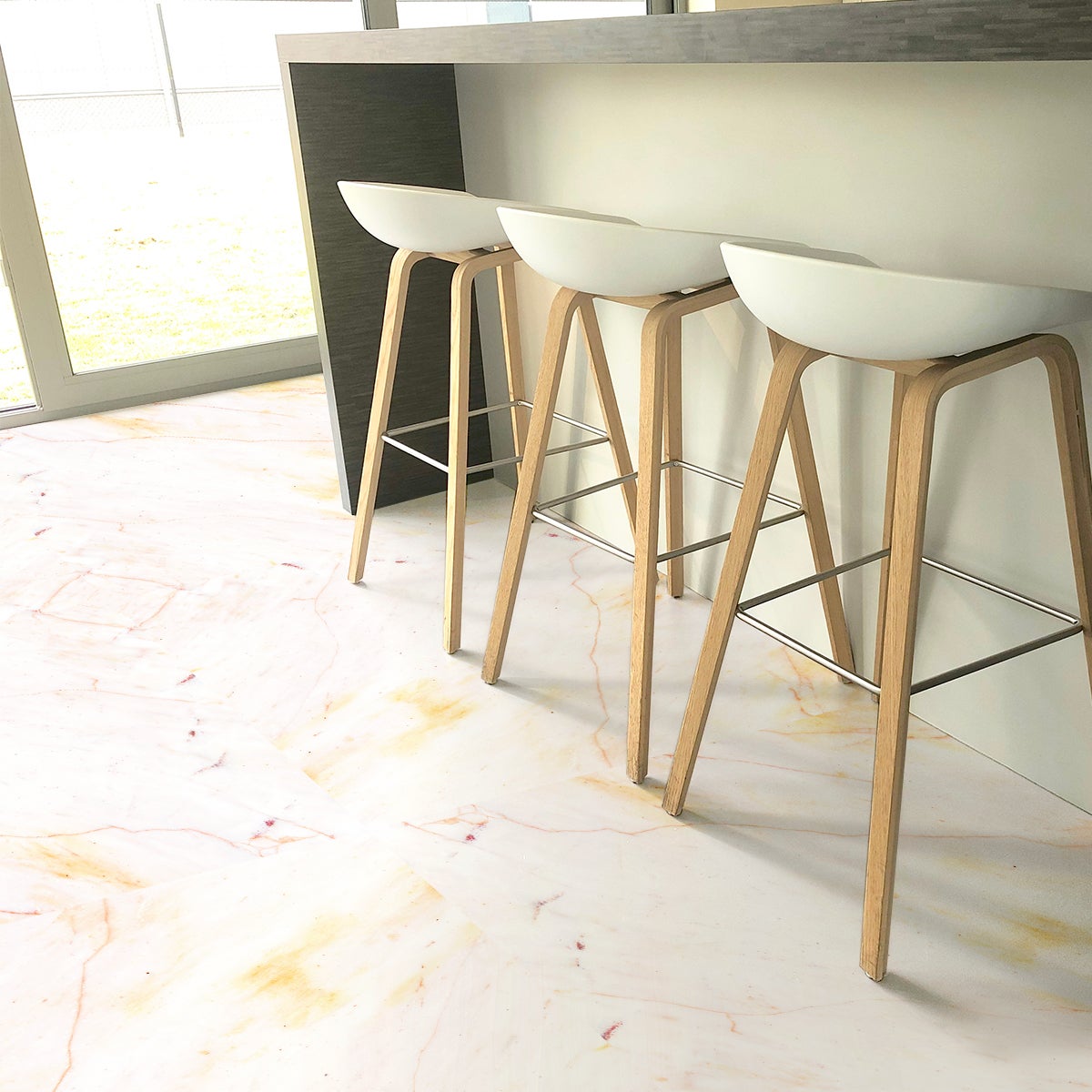 Stickers Sol Anti-dérapant avec Protection - SOL MARBRE ROSE ANTIQUE ...