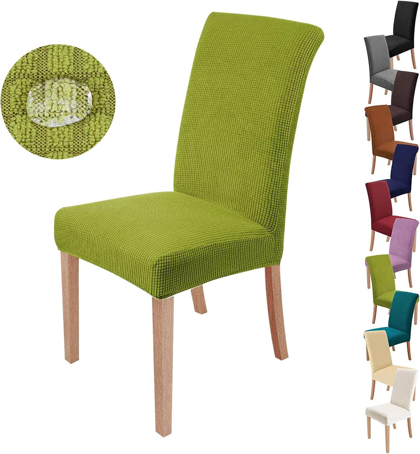 Juego de 4 Fundas para Sillas (Verde), Fundas elásticas para Sillas de ...