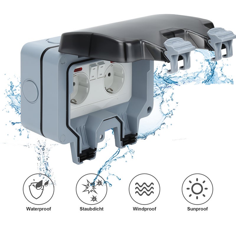 Salida eléctrica al aire libre IP66 Hanging impermeable | Leroy Merlin