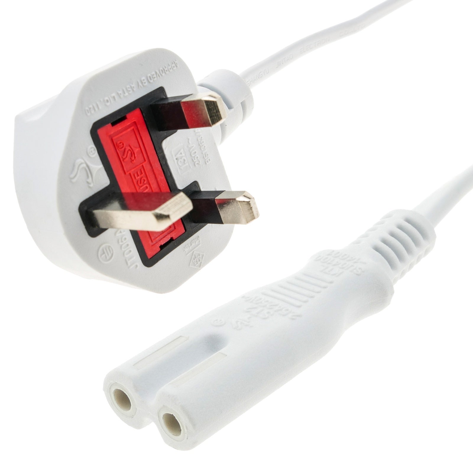 Cable de alimentación BS-1363-1 macho a IEC-60320-C7 hembra 1.8 metros ...