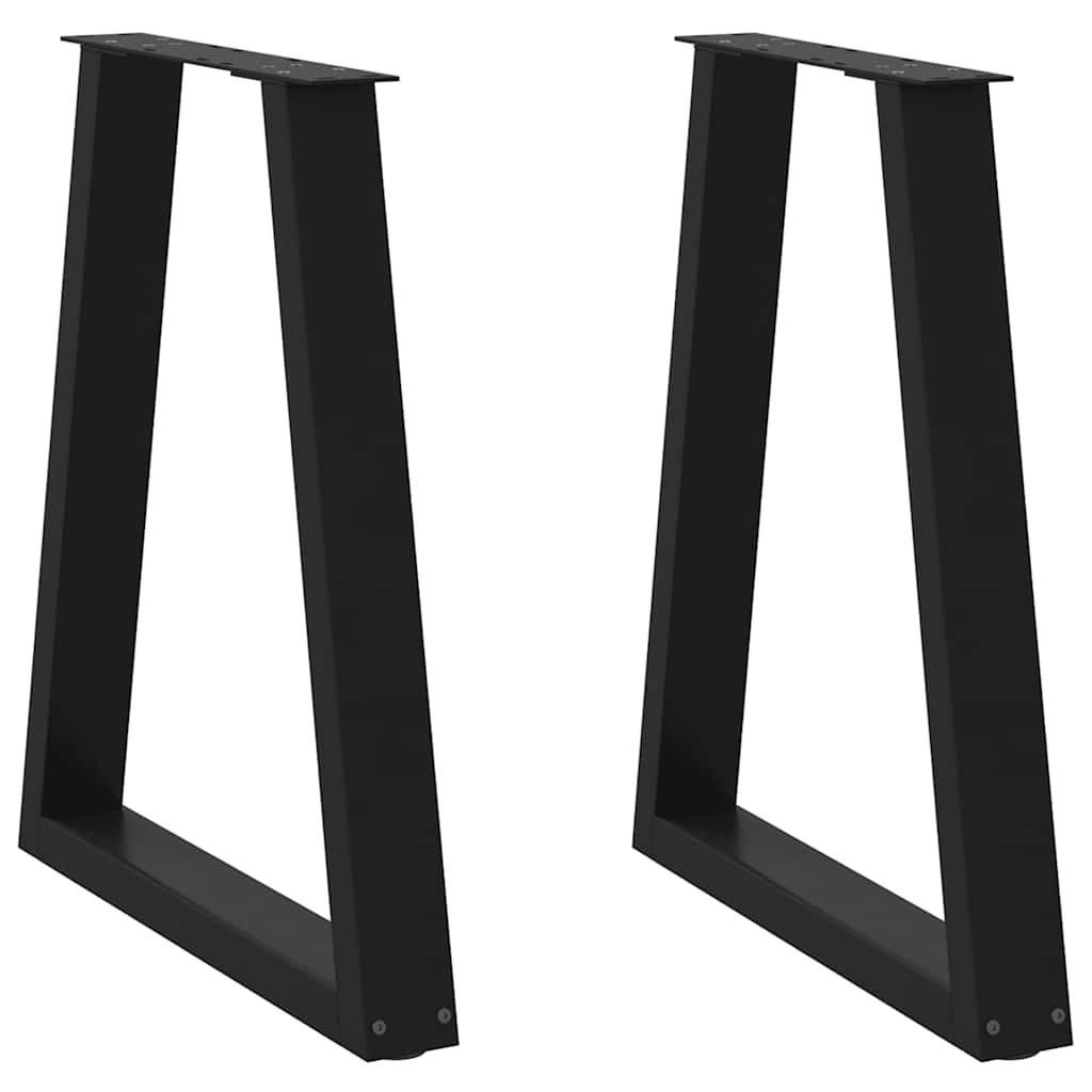 Pieds de table basse forme de V 2 pcs noir 60x(72-73) cm acier | Leroy ...