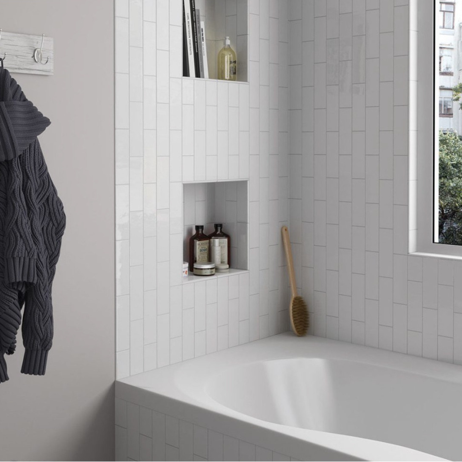 Carrelage mural faïence effet artisanal COUNTRY 40x13 cm Blanco matt ...