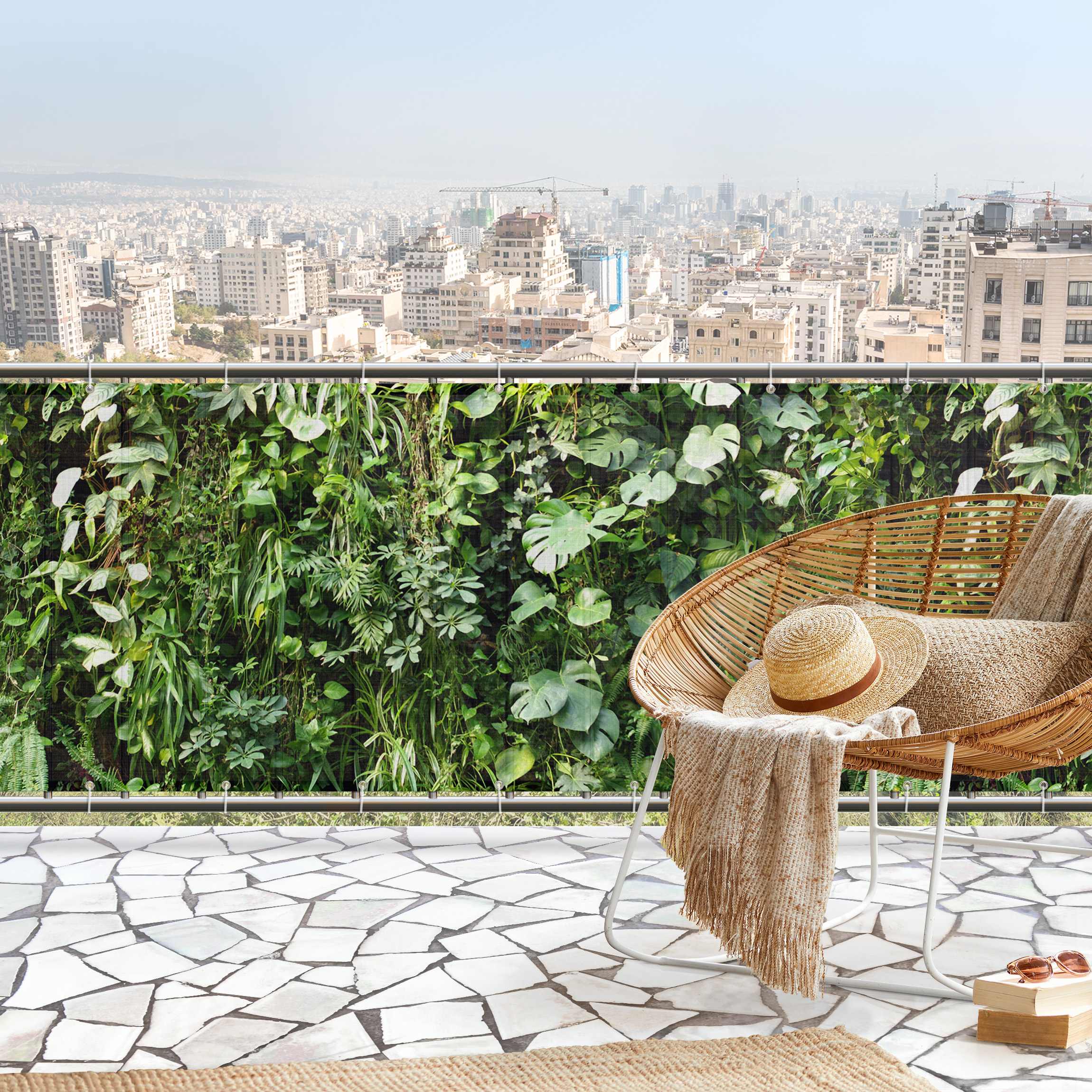 Brise-vue pour balcon - Au cœur de la jungle 500 x 120 cm | Leroy Merlin