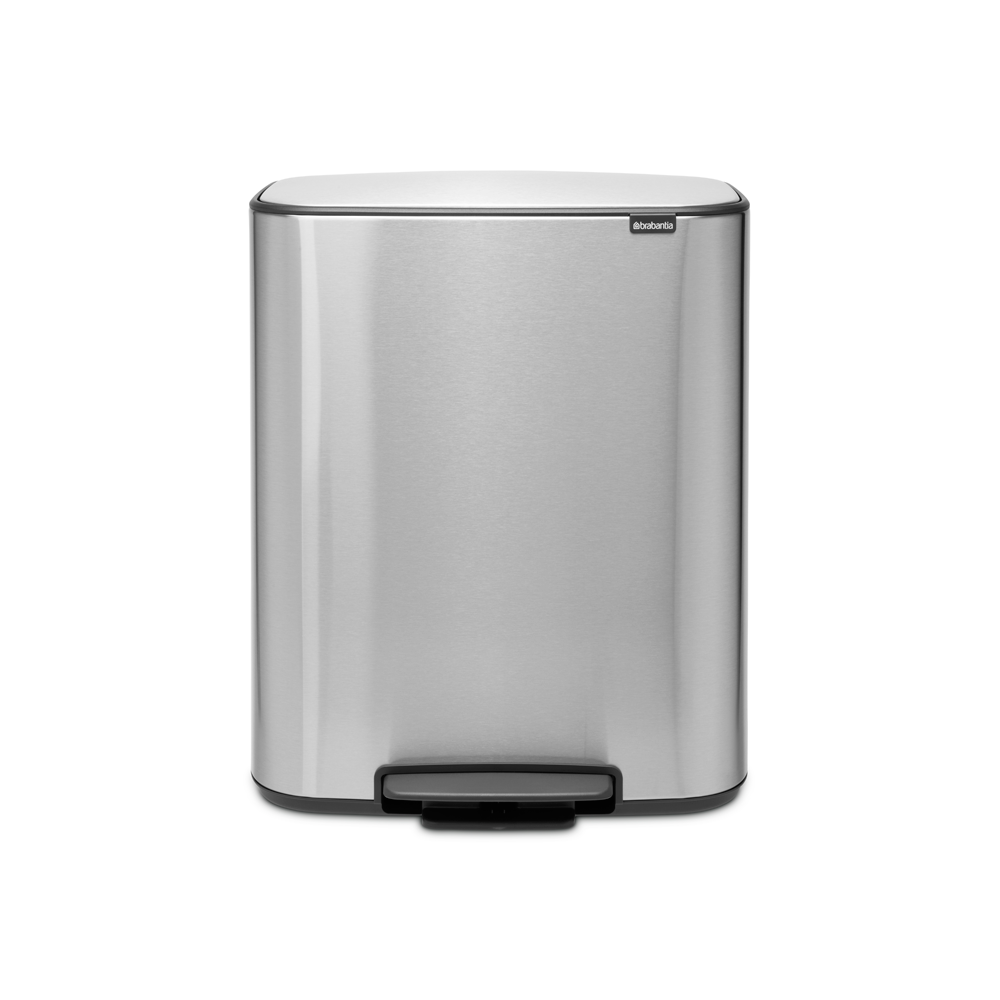 Brabantia Bo Pedal Bin,2 secchi interni, 2 x 30 litri - Matt Steel ...