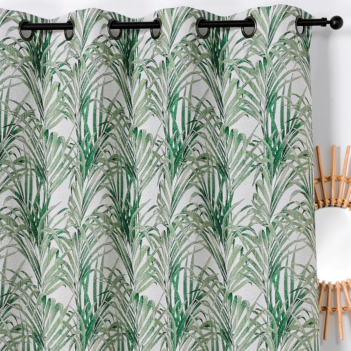 Rideau aux impressions exotiques - Vert - 135x250 cm - Polyester ...