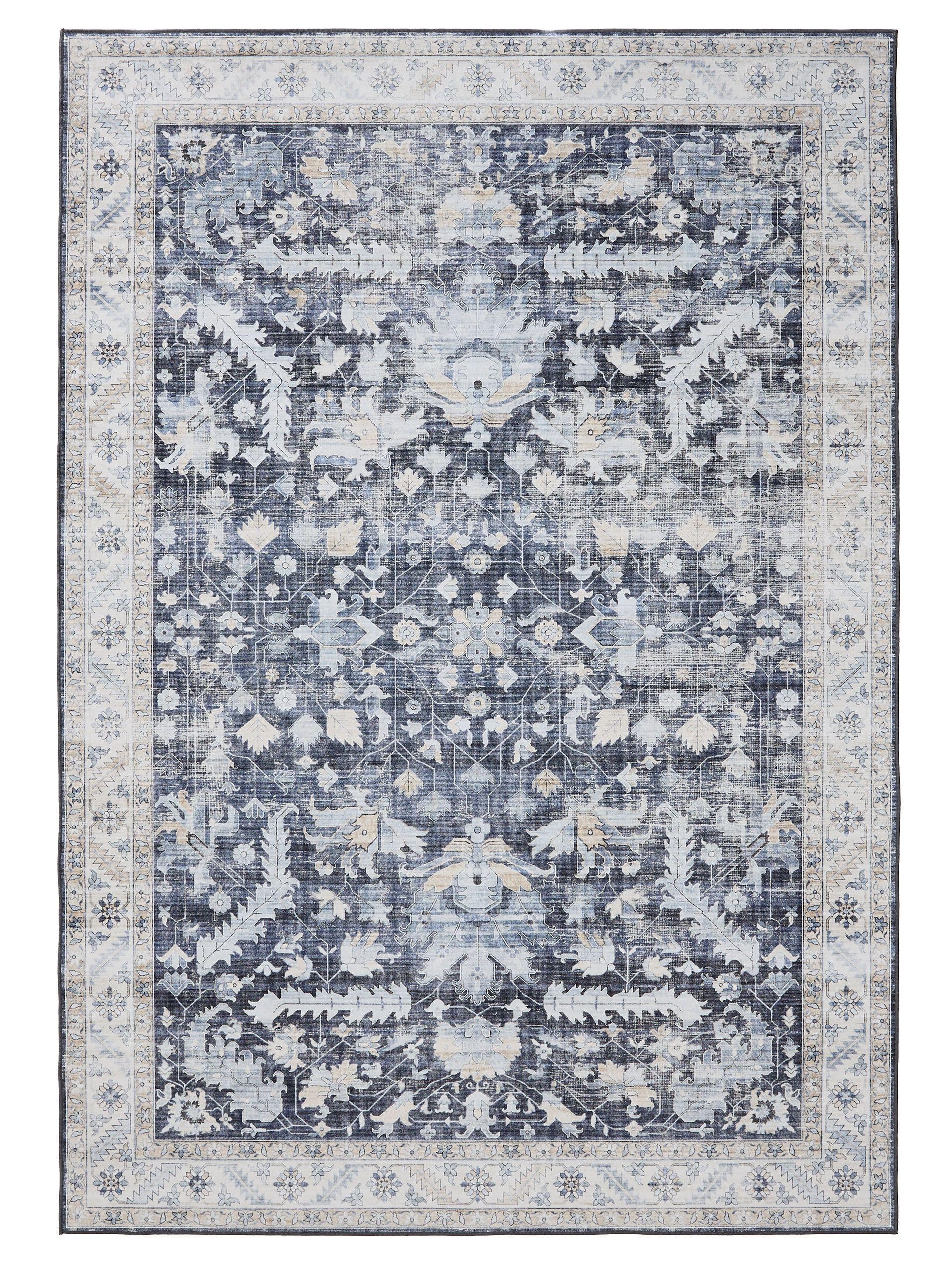 BENUTA - Tapis lavable bleu 200x300 cm | Leroy Merlin