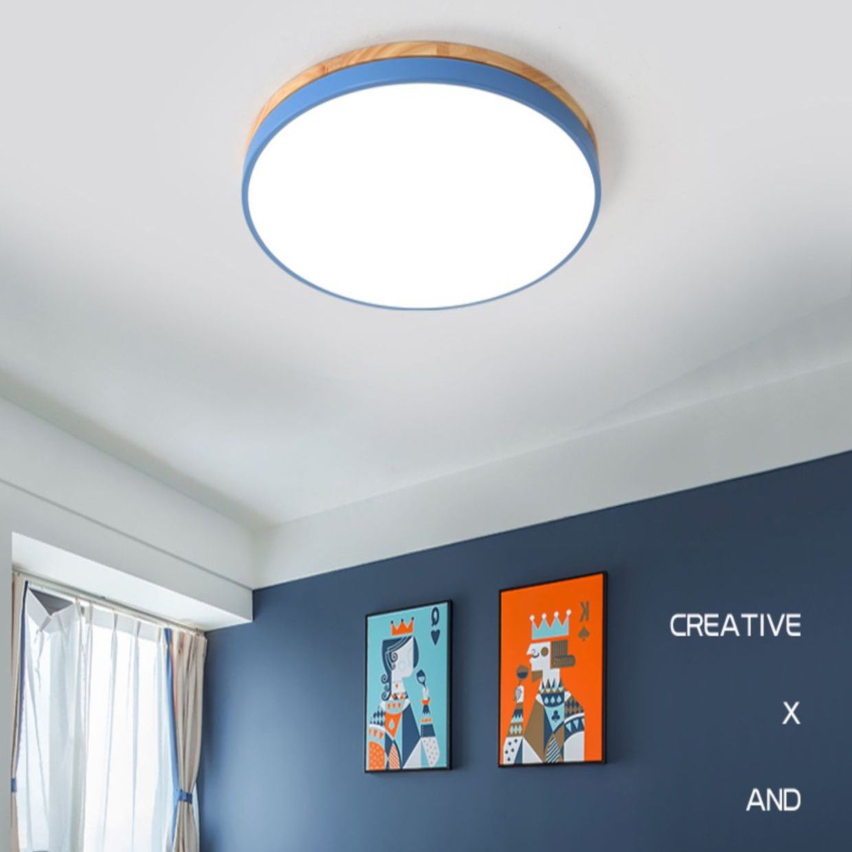 Plafoniera a LED, plafoniera moderna rotonda in metallo 36W, luce ...