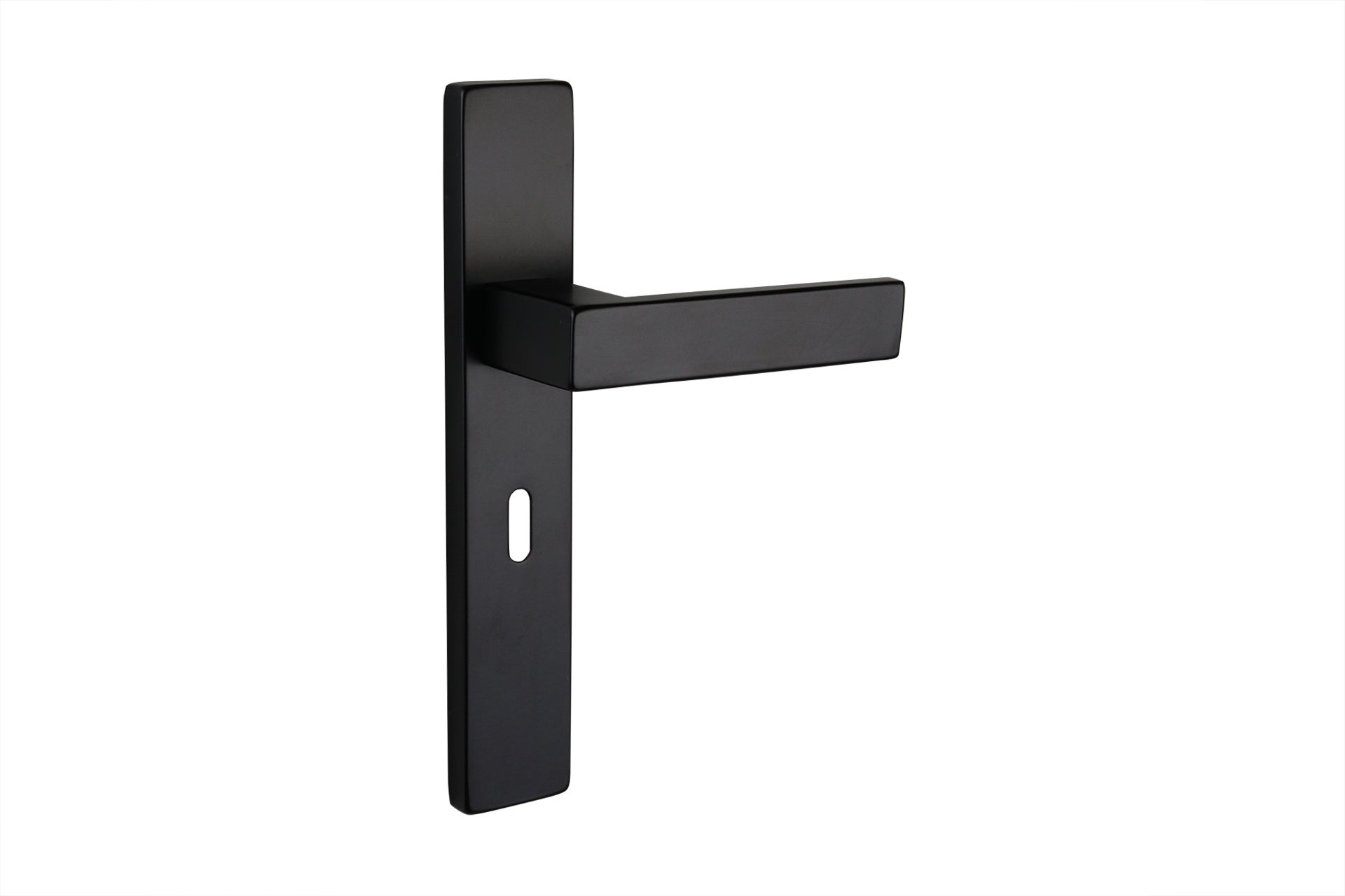 Wovar Poignée de porte Lavuzo Imperio noire plaque rectangulaire SL56 ...