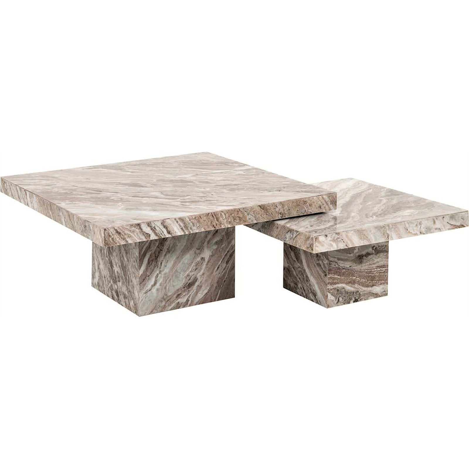 Table basse design pierre effet marbre élégance intemporelle 80,00 x 80 ...