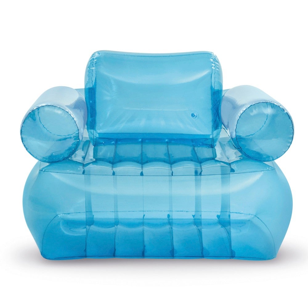 Fauteuil gonflable Intex Jelly Bleu transparent | Leroy Merlin