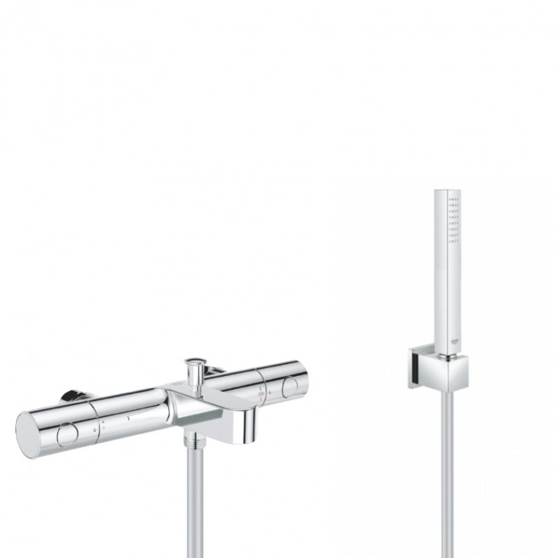 Grohe Set bain/douche Mitigeur thermostatique Grohtherm 800 + Stick de ...