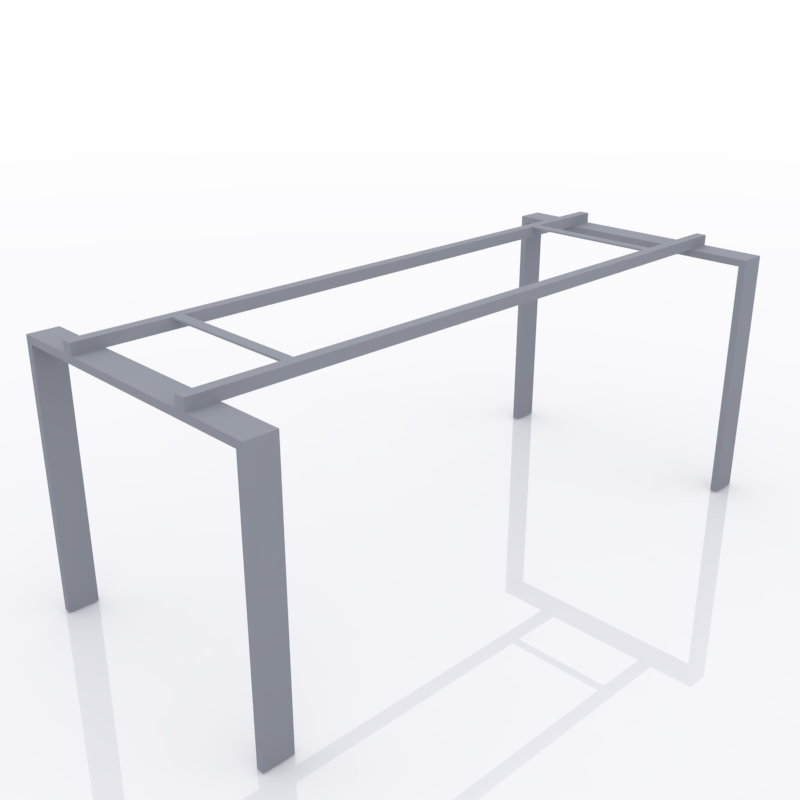 Mesa Oficina estructura abierta color Gris Plata. Tablero melamina ...