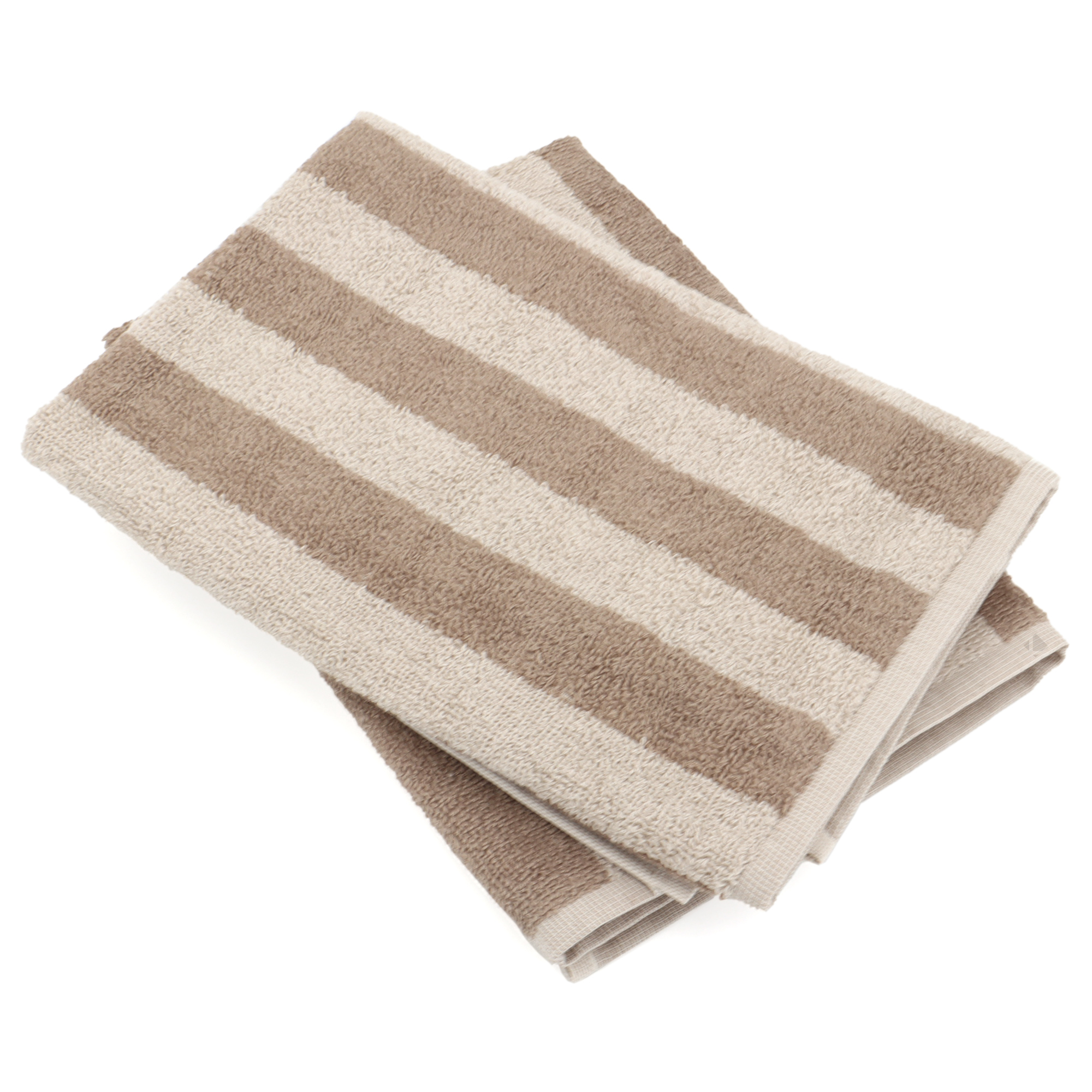 Lot de 2 torchons de cuisine éponge 50x50 cm coton PAT marron | Leroy ...