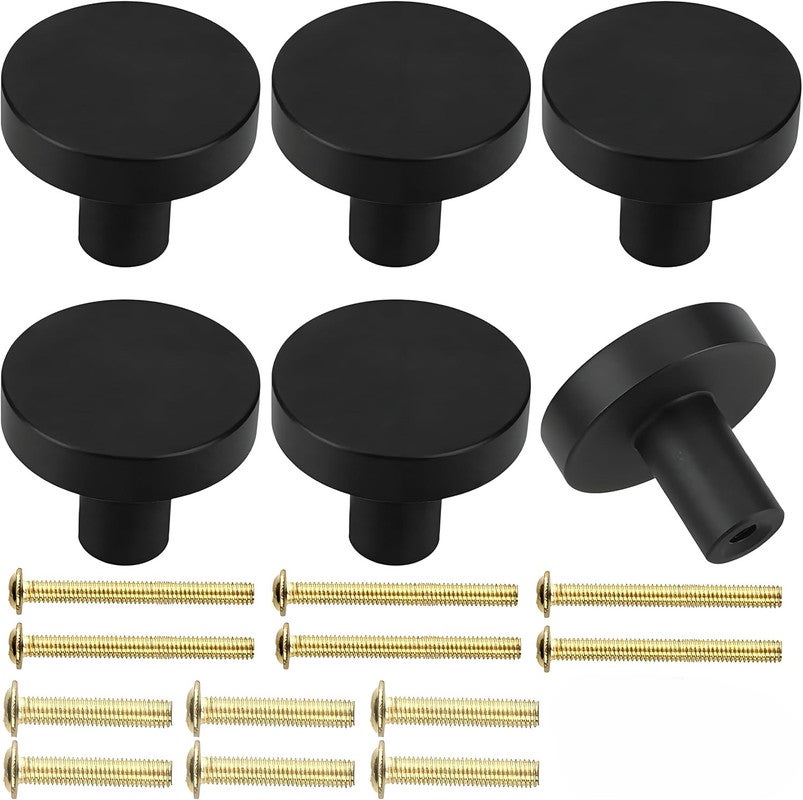 Juego de 6 tiradores para muebles, pomos de 30 x 25 mm, pomos redondos ...