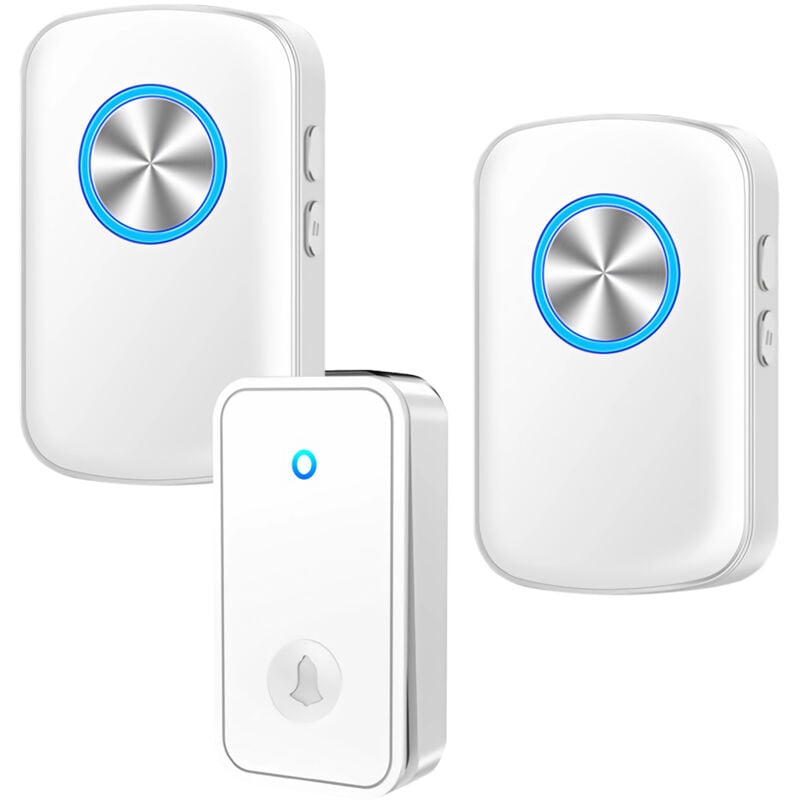Sonnette sans Fil Exterieur Etanche, Carillon Electronique, Kit de ...