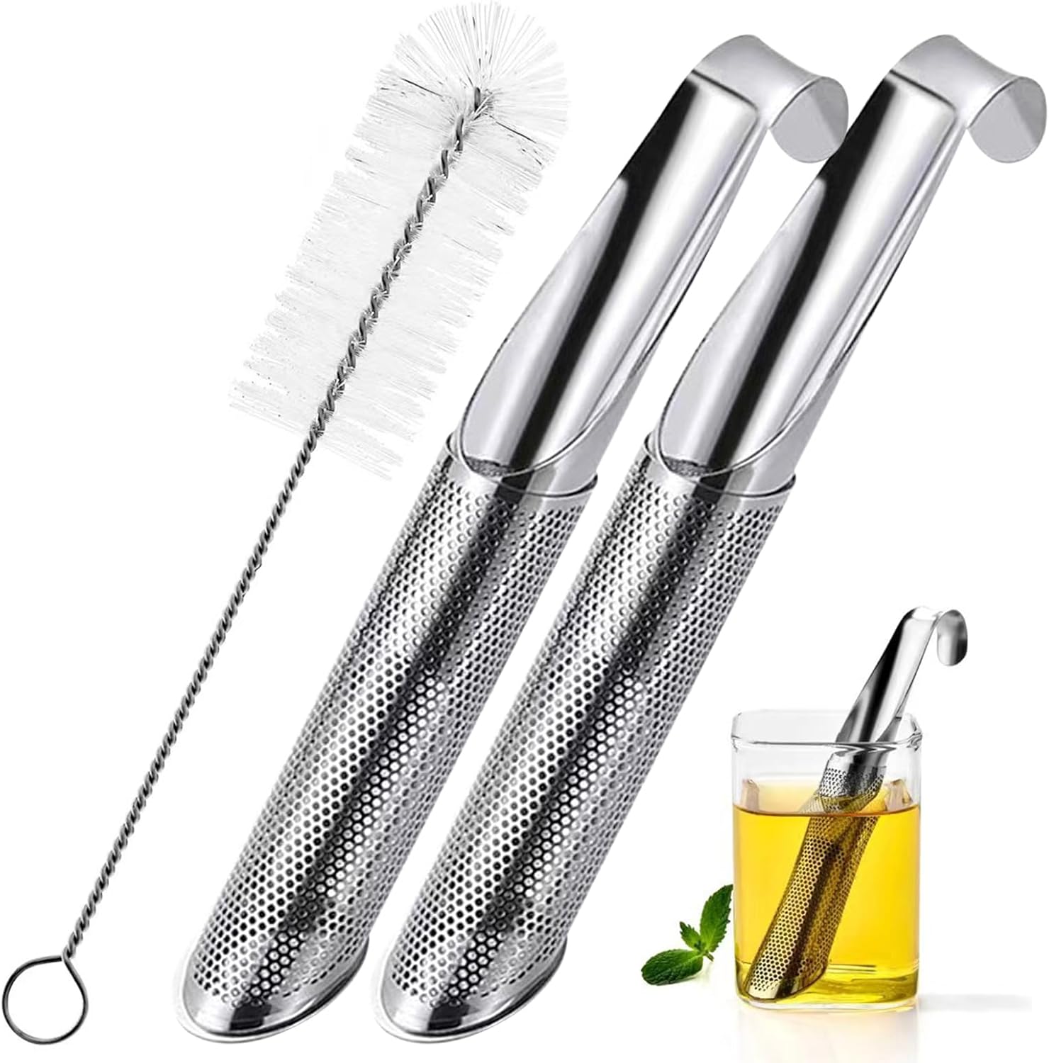 Infusor de Té - Colador de Té de Hojas Sueltas - Acero Inoxidable - 2 ...